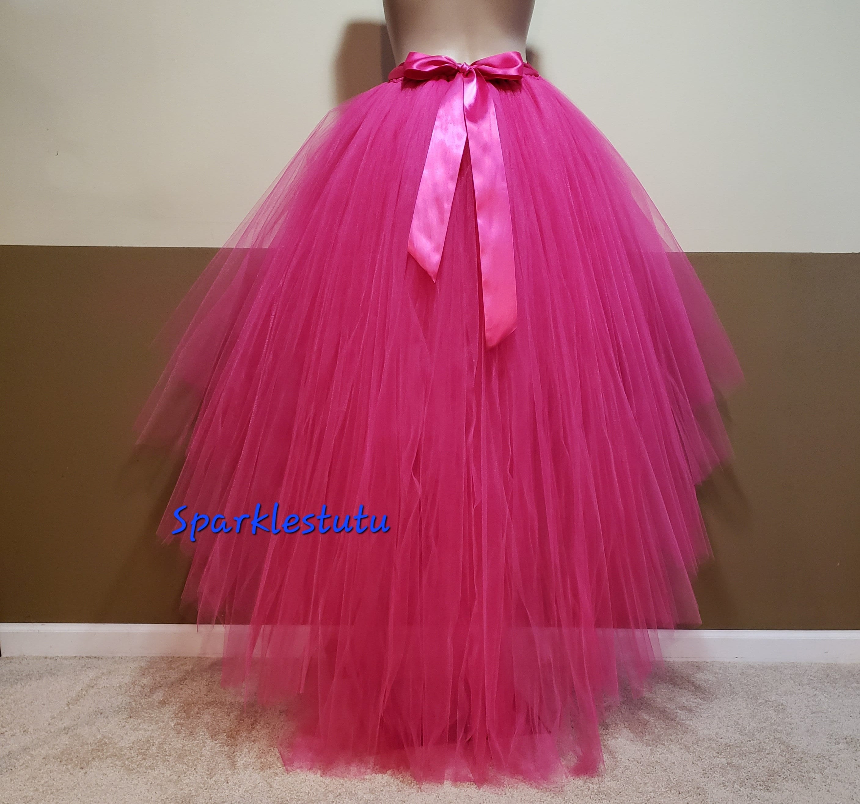 A08 Fuchsia High-low Tutu with Sewn in Satin Lining//hi Lo - Etsy
