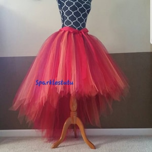 C06 Fall Fairy High-low Tutu with Sewn in Satin Lining//mix Color Hi Lo ...