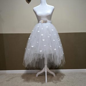 A30 Madonna Like a Virgin Custom White High-low Tutu With Hearts/ 80's ...