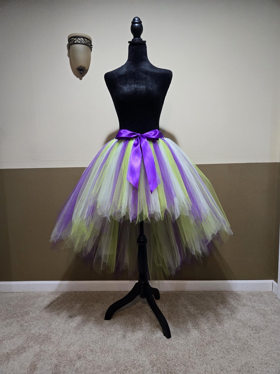 C18 Beetlejuice High-low Tutu //mix Color Hi - Lo Tulle Skirt//(33 ...