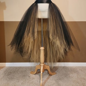 E02 Black Hi Lo Open Tutu/ High-low Style Front Open Tutu (with Sewn in ...