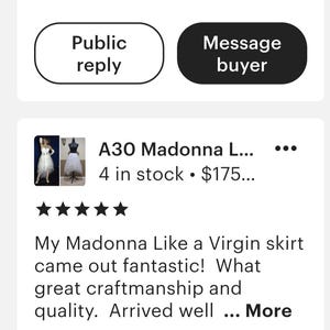 A30 Madonna Like a Virgin Custom White High-low Tutu With Hearts/ 80's ...