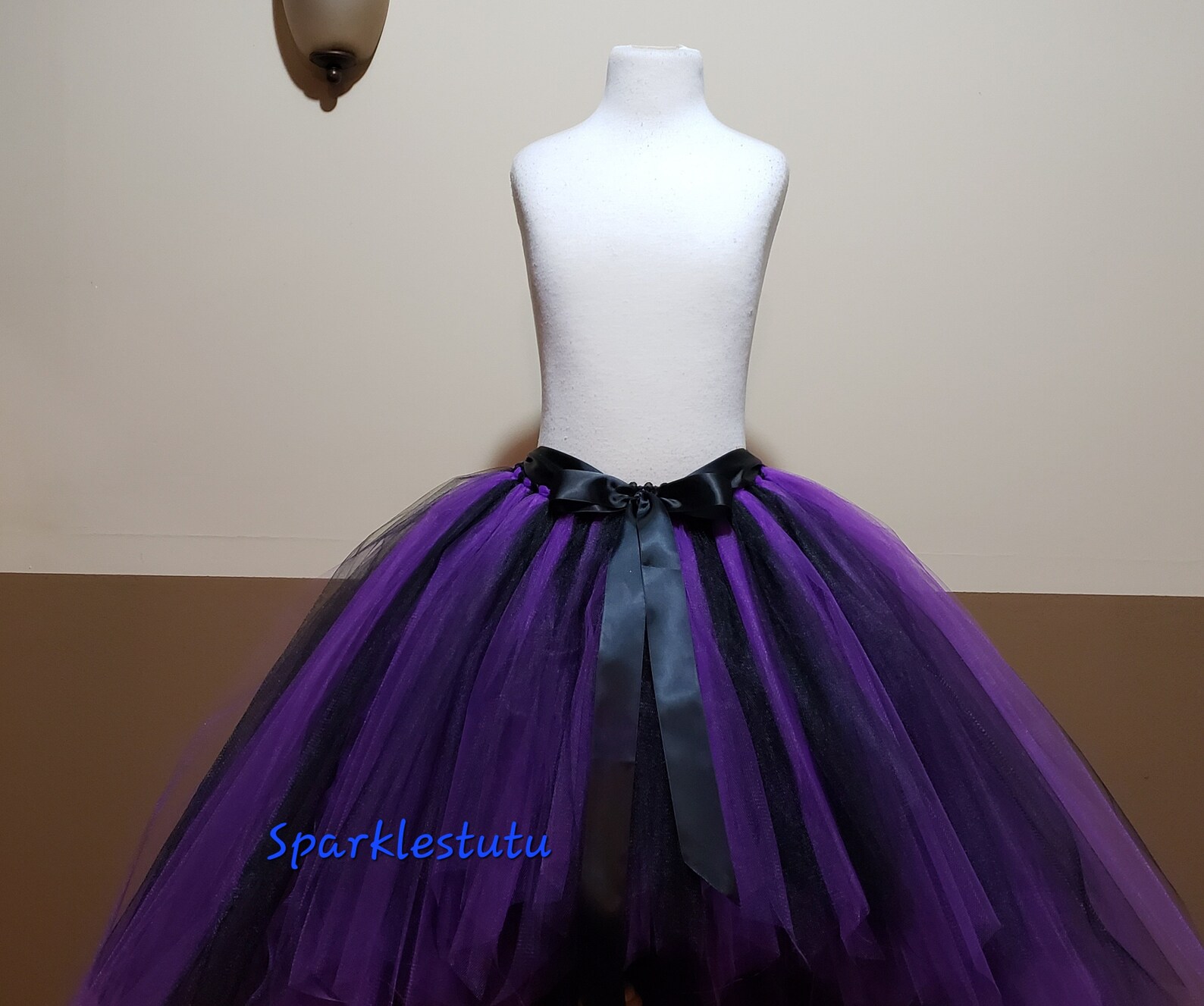 B07 Black Purple & Blue High-low Tutu (with Sewn in Satin LINING)//(33 ...