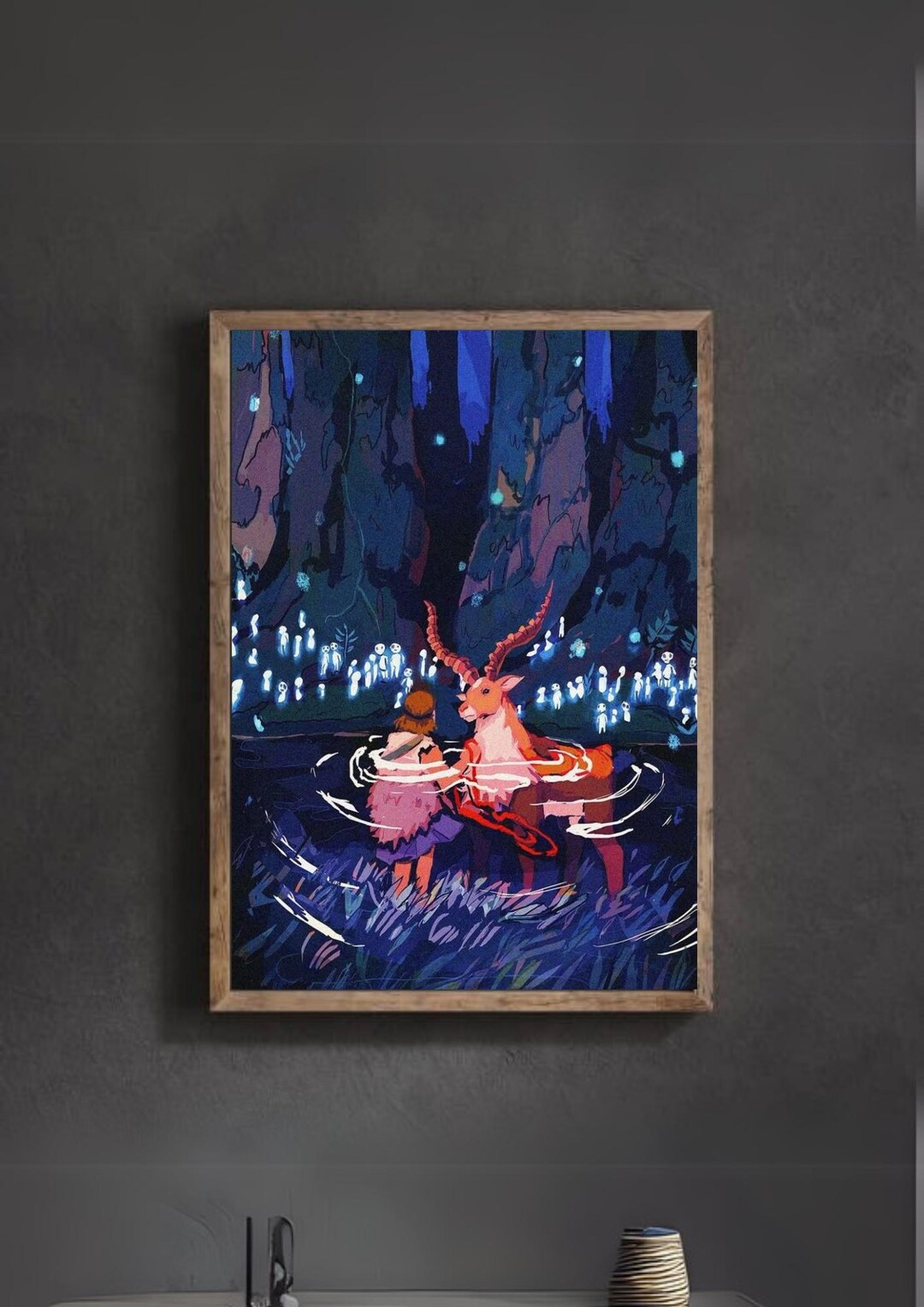Princess Mononoke Poster Wall Art, Studio Ghibli Movie Print, Anime ...