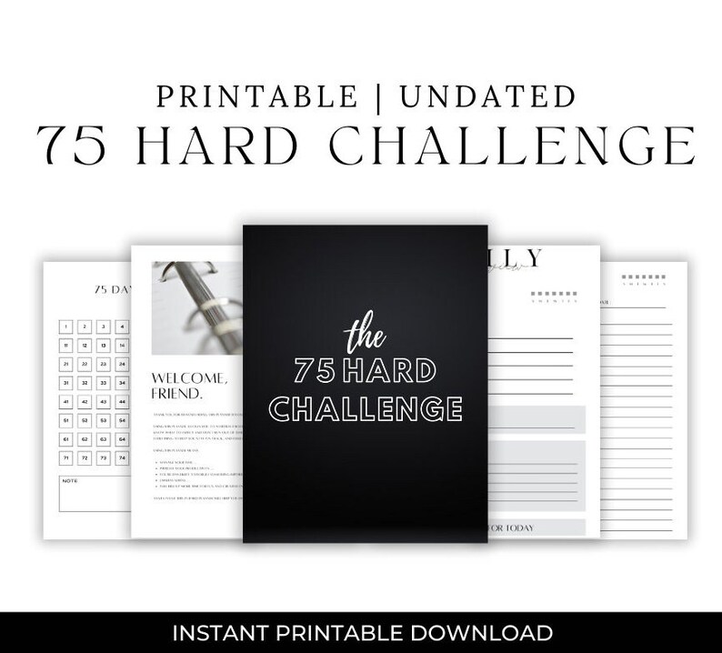 The 75 Hard Challenge Planner - Etsy