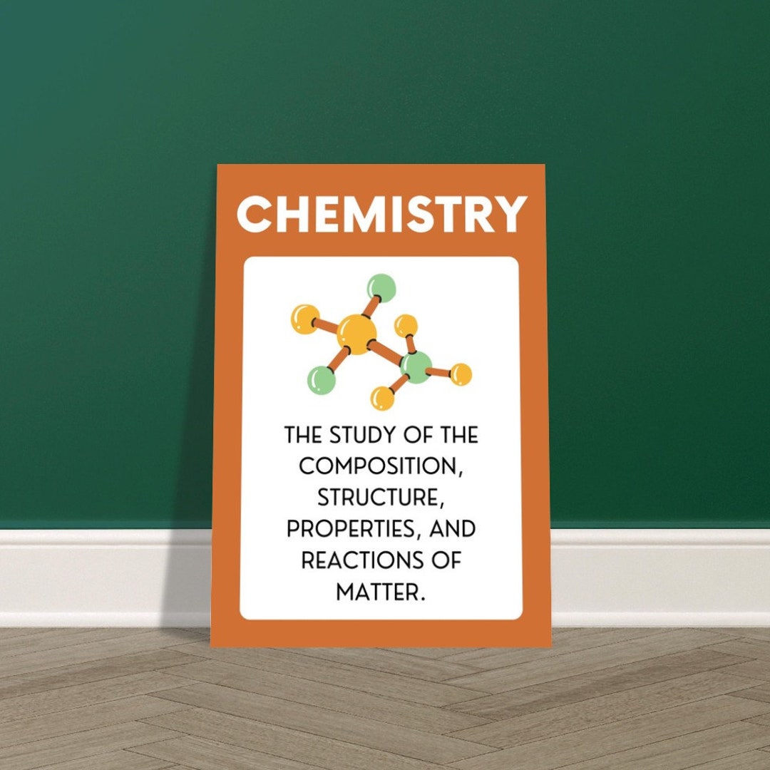 CHEMISTRY LEARNING POSTER Classroom Bedroom - Etsy