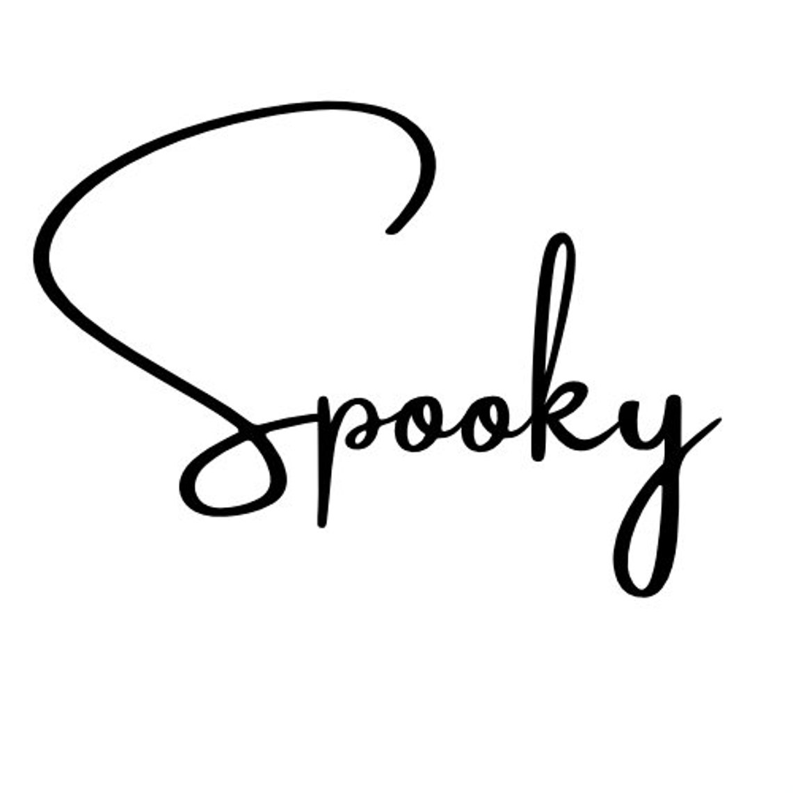Spooky/png/vinyl/cut File/cursive Font - Etsy