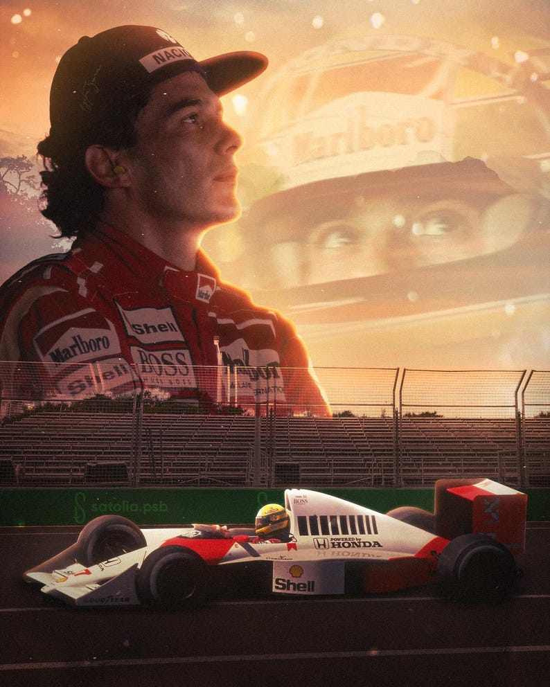 Ayrton Senna Legendary F1 Car Digital Art Print - Formula 1 Racing ...