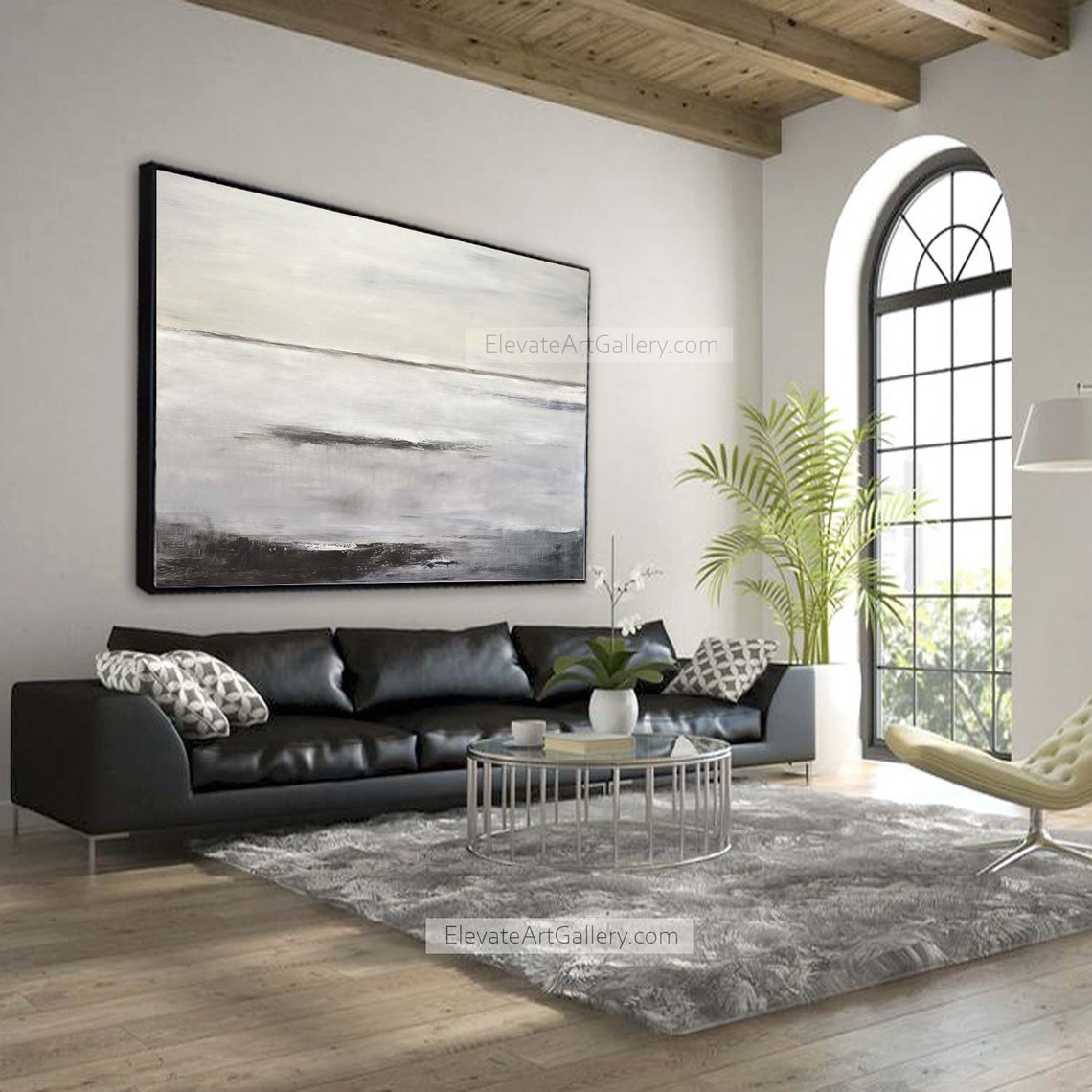 Original Large Abstract Painting, Calming Original Painting, Warm ...