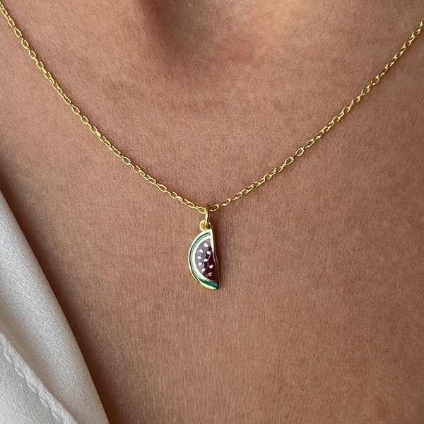 Watermelon Necklace - Etsy