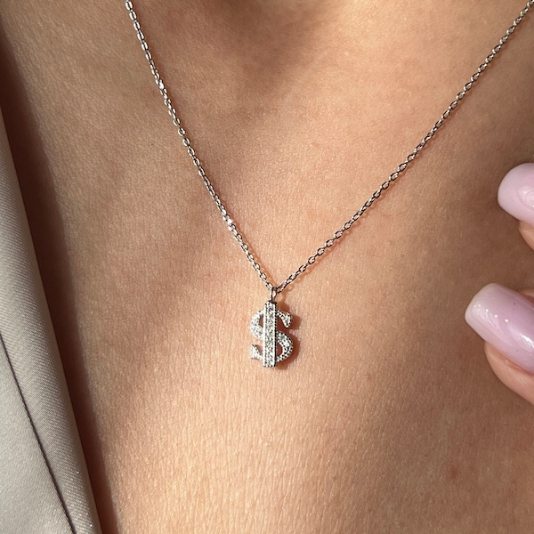 Dollar Sign Necklace - Etsy