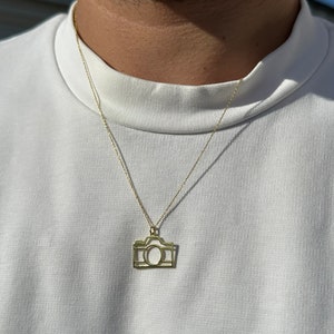 Gold Camera Necklace: 925 Sterling Silver Photograph Jewelry - Etsy