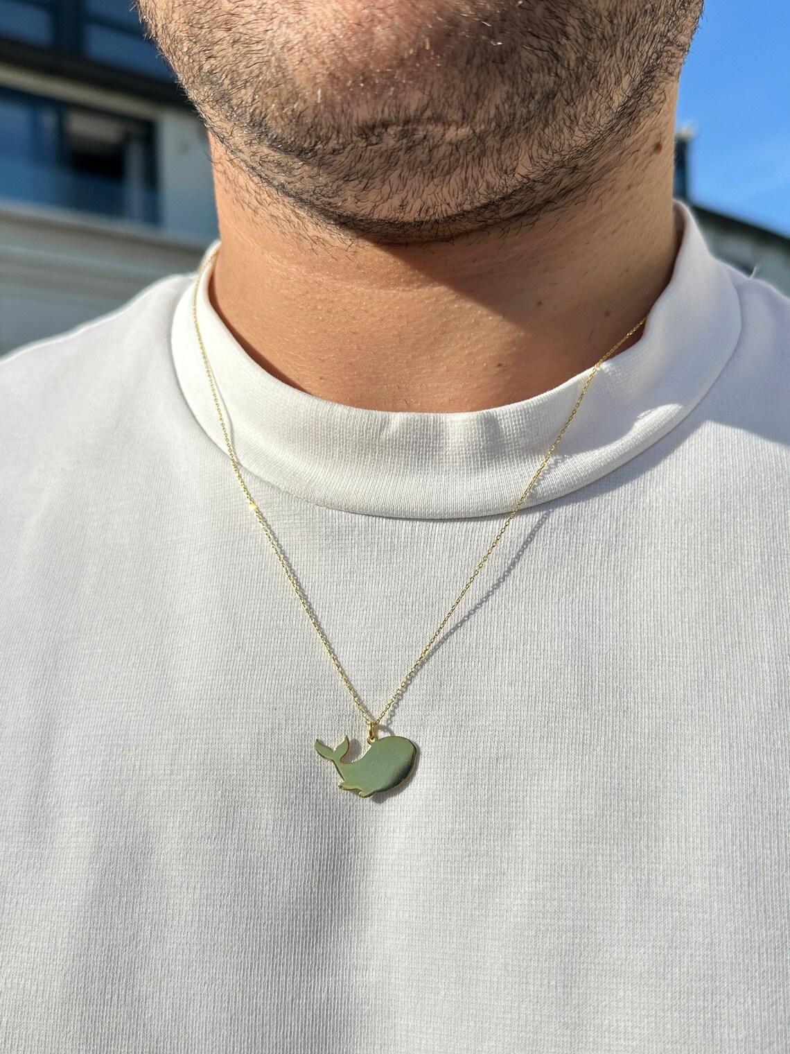 Gold Plated Whale Necklace: Sterling Silver Animal Pendant - Etsy