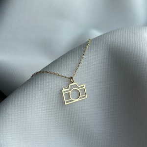 Gold Camera Necklace: 925 Sterling Silver Photograph Jewelry - Etsy