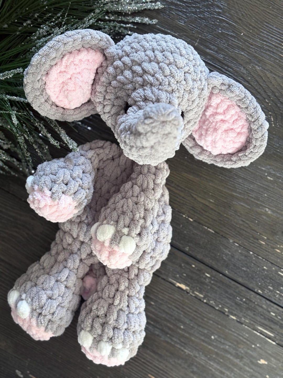 Handmade Crochet Elephang Lovie - May - Etsy