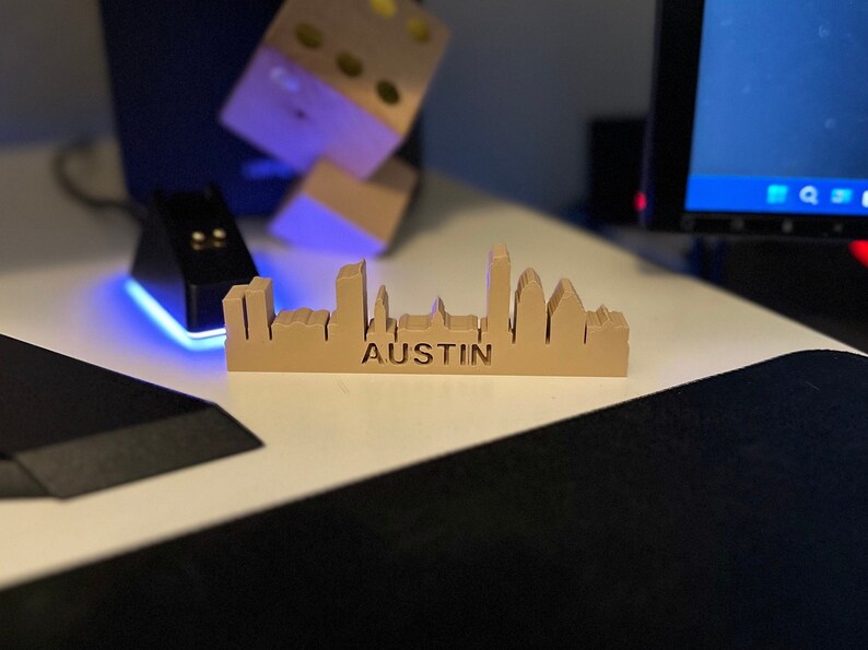 3D Printed Austin Skyline - Etsy
