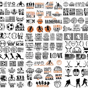 Sports SVG Bundle, Digital Download Sports Designs, Football ...