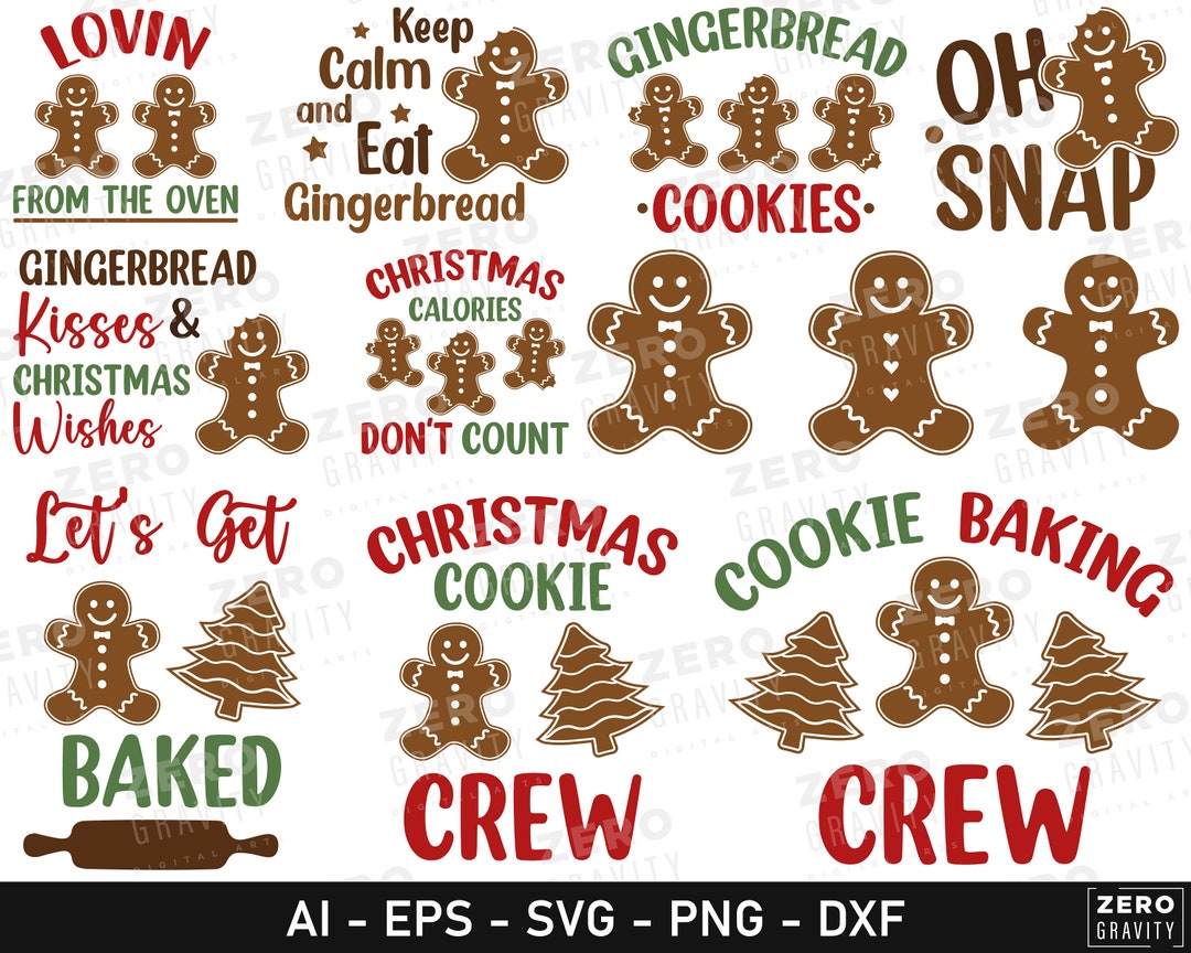 Gingerbread Svg Bundle for Christmas, Oh Snap Gingerbread Svg, Digital ...