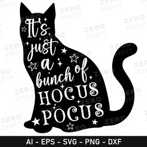 Hocus Pocus Svg en un gato negro Es sólo un montón de Hocus - Etsy México