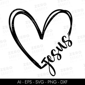 Jesus Heart SVG PNG, Jesus Shirt Svg, Christian Svg, Faith Svg, Bible ...