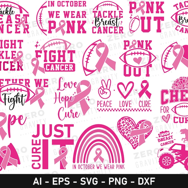 Pink Out Breast Cancer Svg - Etsy