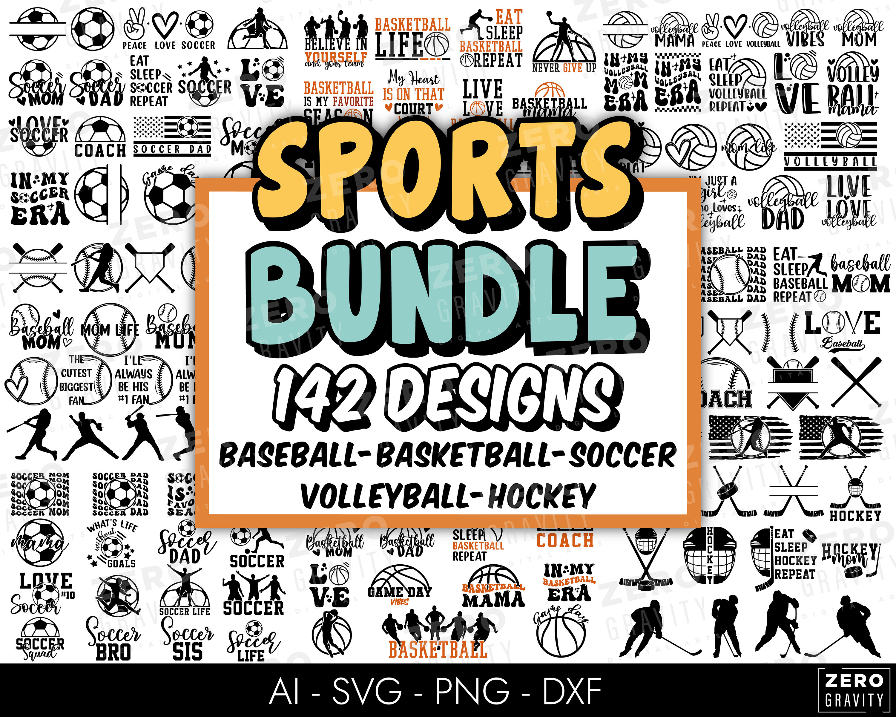 Sports SVG Bundle, Digital Download Sports Designs, Basketball ...