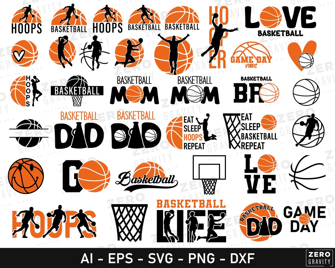 Basketball Svg Bundle, Digital Basketball Player Files for Cricut ...