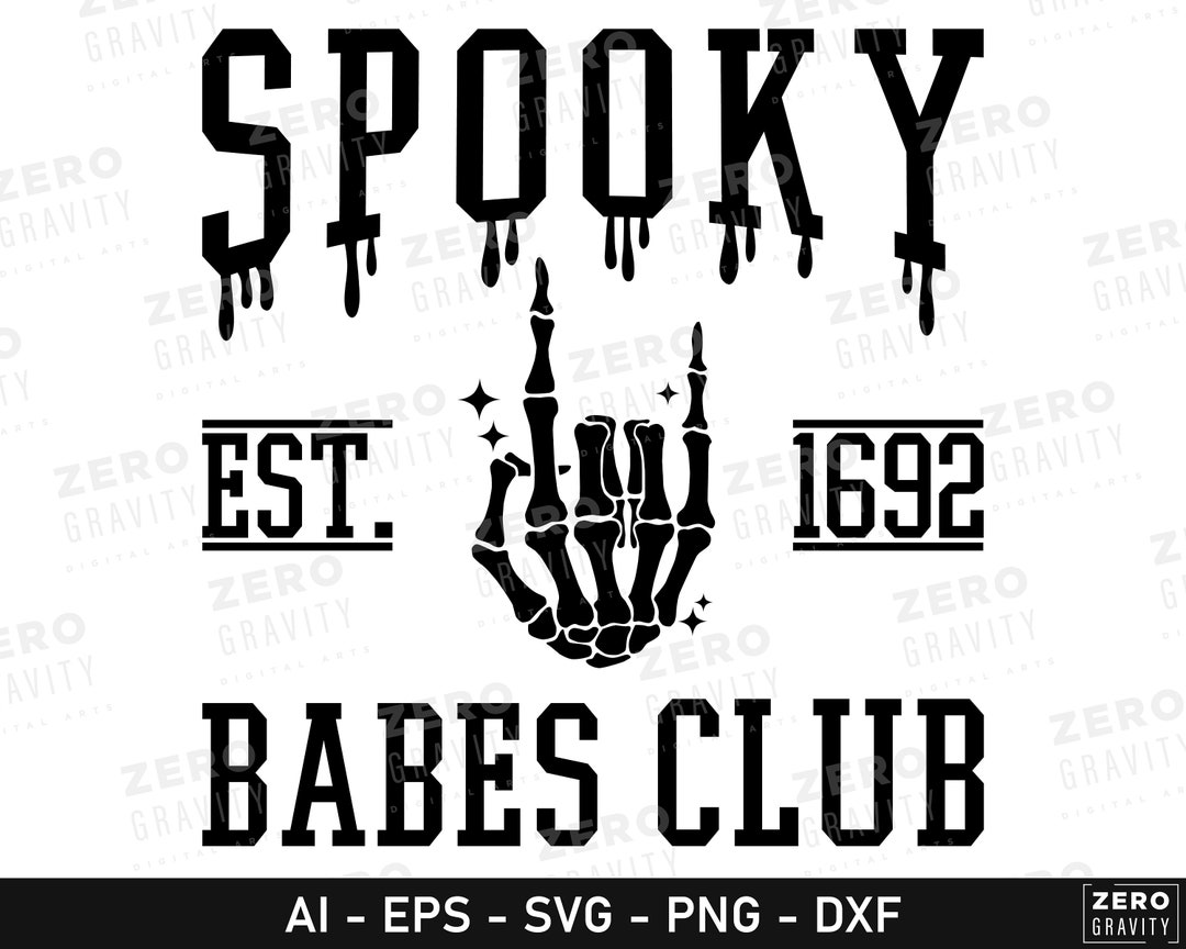 Spooky Babes Club Svg for Shirts, Mugs, Tumbler, Sweatshirt, Hoodie ...