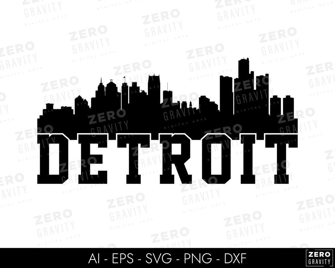 Detroit Skyline Svg, Digital Download Detroit Svg Files for Cricut ...