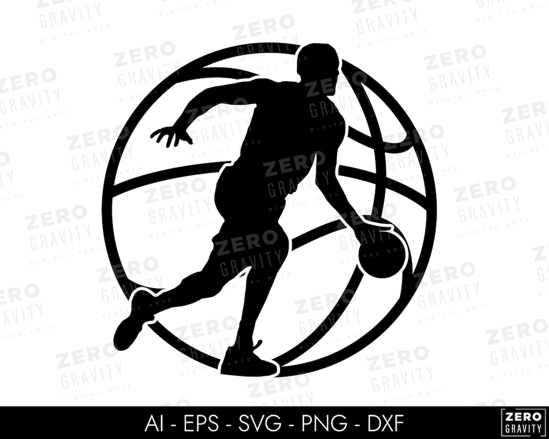 Basketball SVG & PNG, Basketball Player Silhouette Svg, Basketball Cut ...