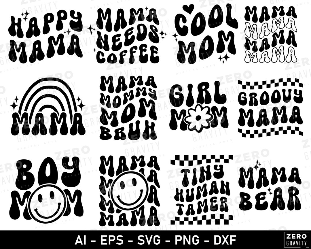 Mama Svg Bundle, Mama Png for Shirts, Mama Svg Cut File, Girl Mom Svg ...
