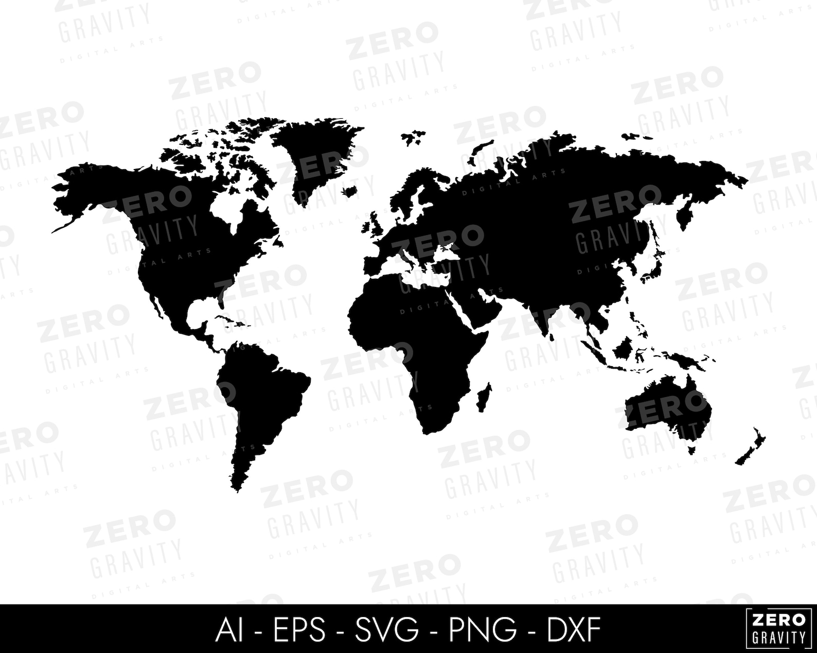 World Map SVG & PNG, World Map SVG Laser Cut File, World Map Vector ...