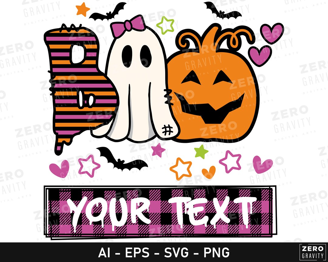 Custom Kids Name Svg for Halloween, Boo Svg for Kids Shirts, Toddler ...