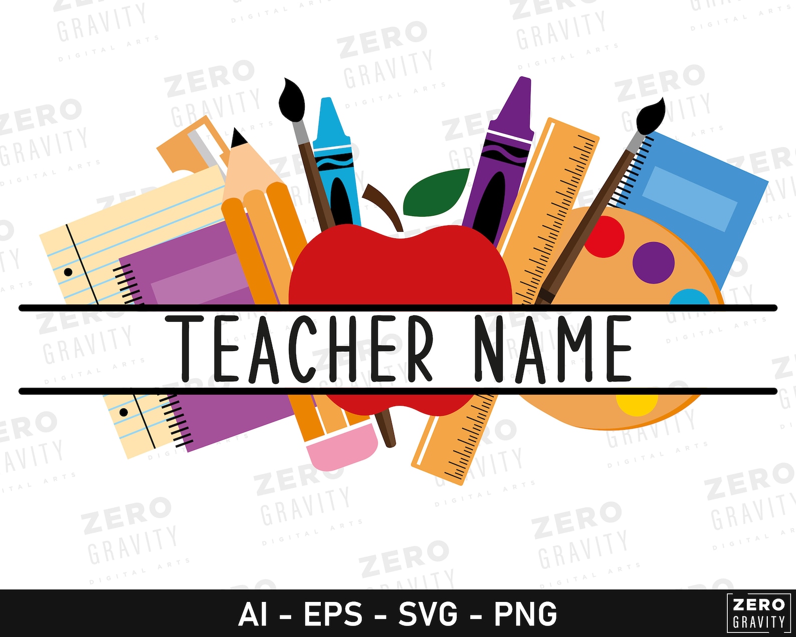Teacher SVG Custom, Teacher Name SVG, Printable Teacher Name PNG ...