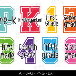 Back to School Svg Bundle, Kindergarten Shirt Svg, First Day of School ...