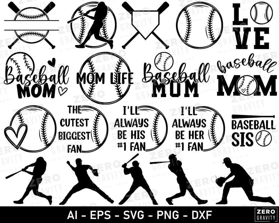Baseball Svg Bundle, Baseball Mom Svg Cut File, Baseball Png, Baseball ...