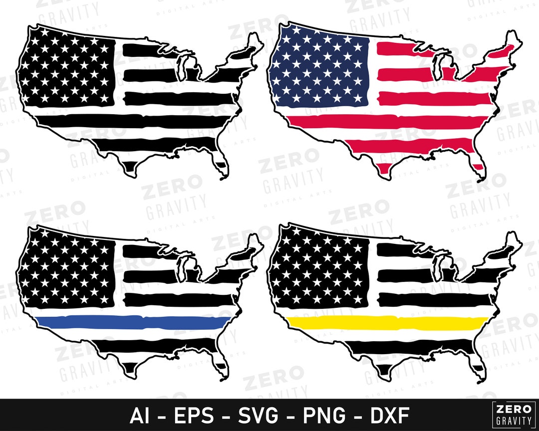 United States Map Svg Bundle, Digital Usa Map Files for Cricut, Us Map ...