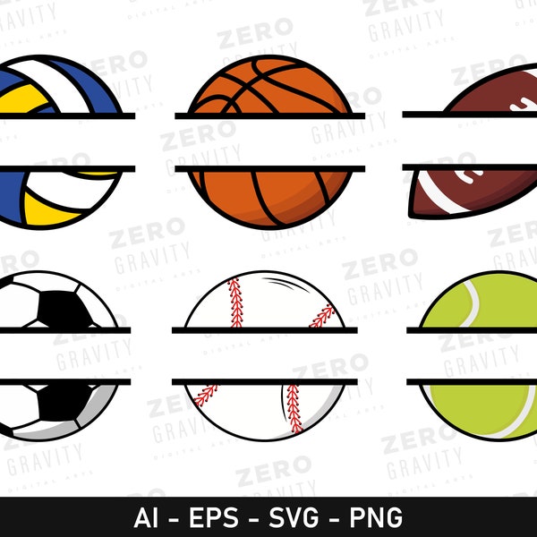 Sports Balls Svg - Etsy