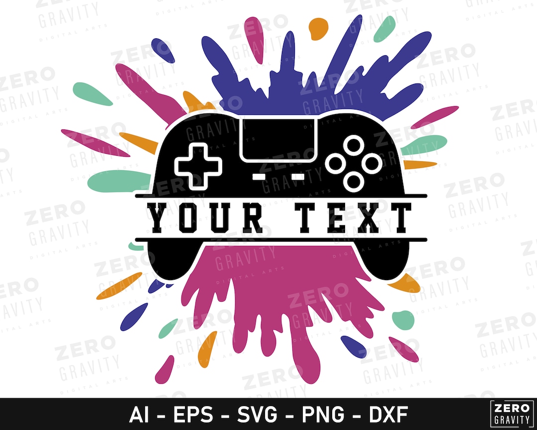 Custom Gamer Svg, Split Controller Monogram, Instant Download ...