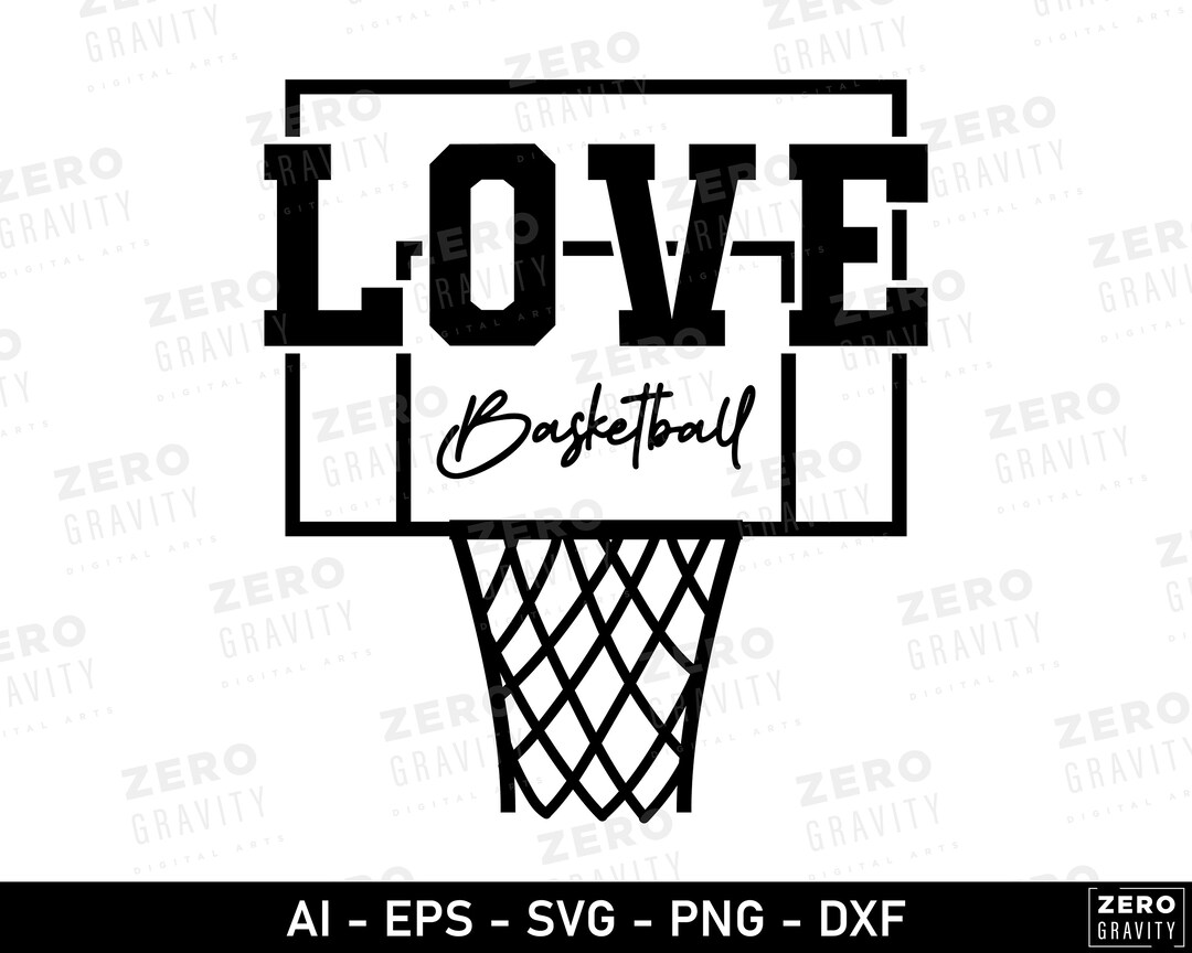 Basketball Love Svg for Shirts, Digital Download Basketball Svg, Love ...