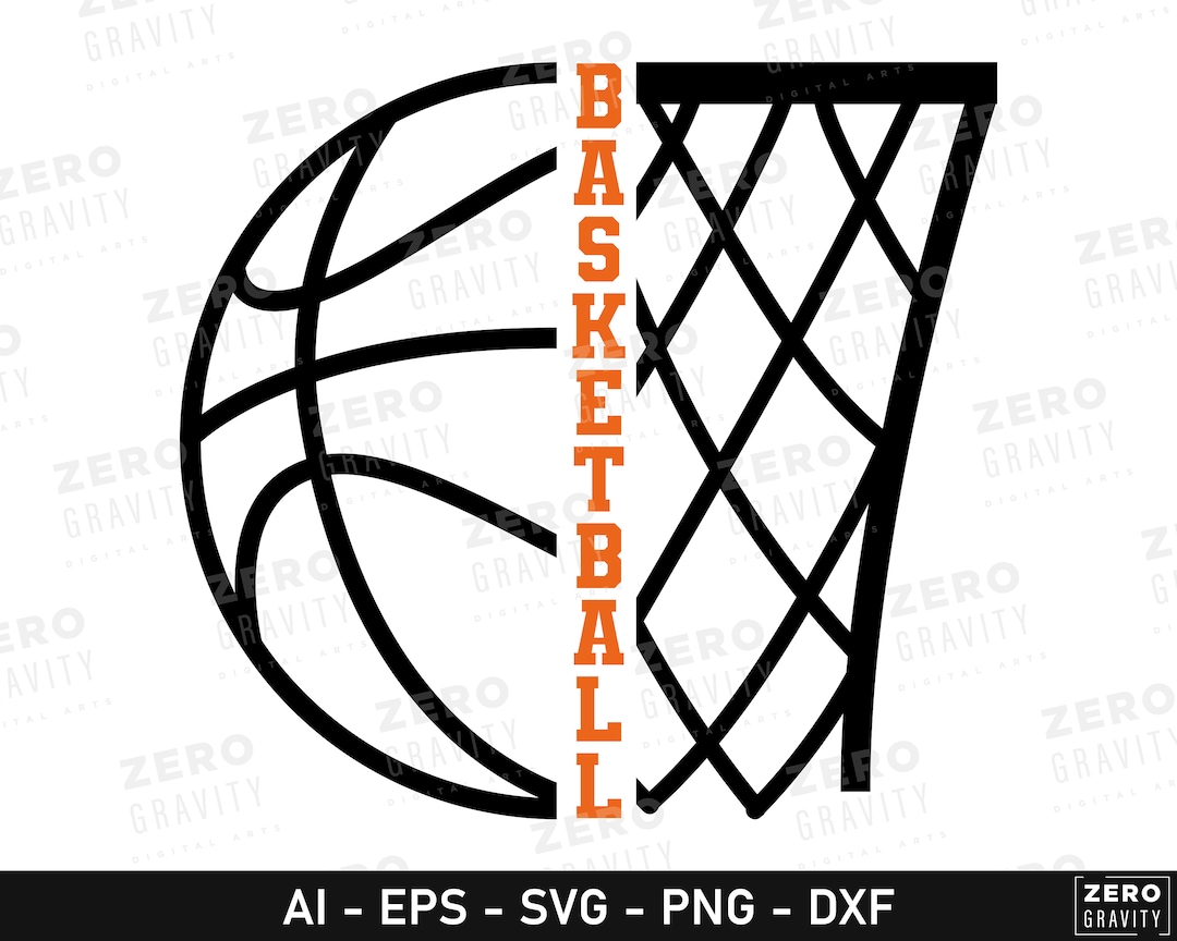 Basketball Svg Clip Art, Half Basketball Svg, Digital Download, Svg Cut ...
