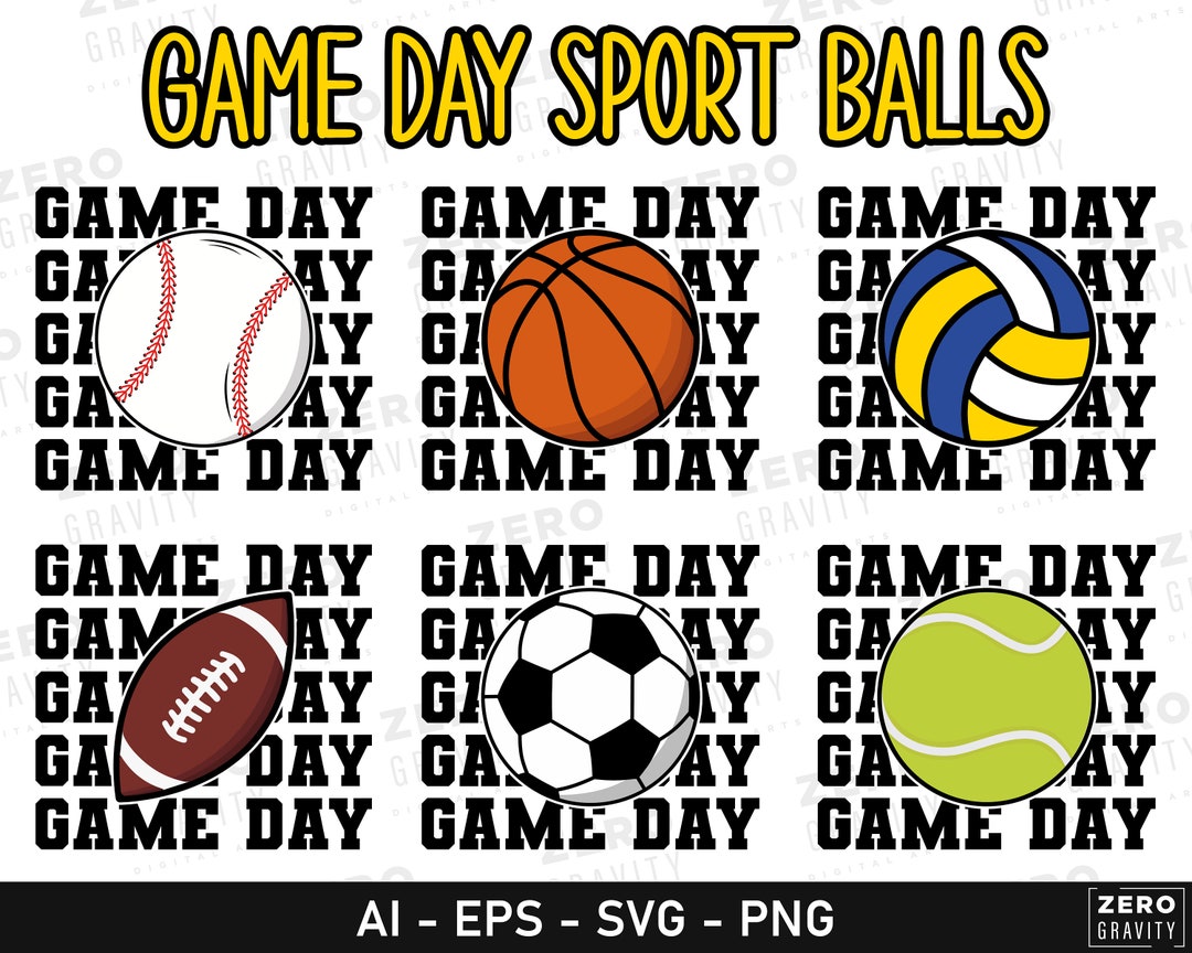 Game Day Svg Bundle, Game Day Svg for Football - Basketball - Baseball ...