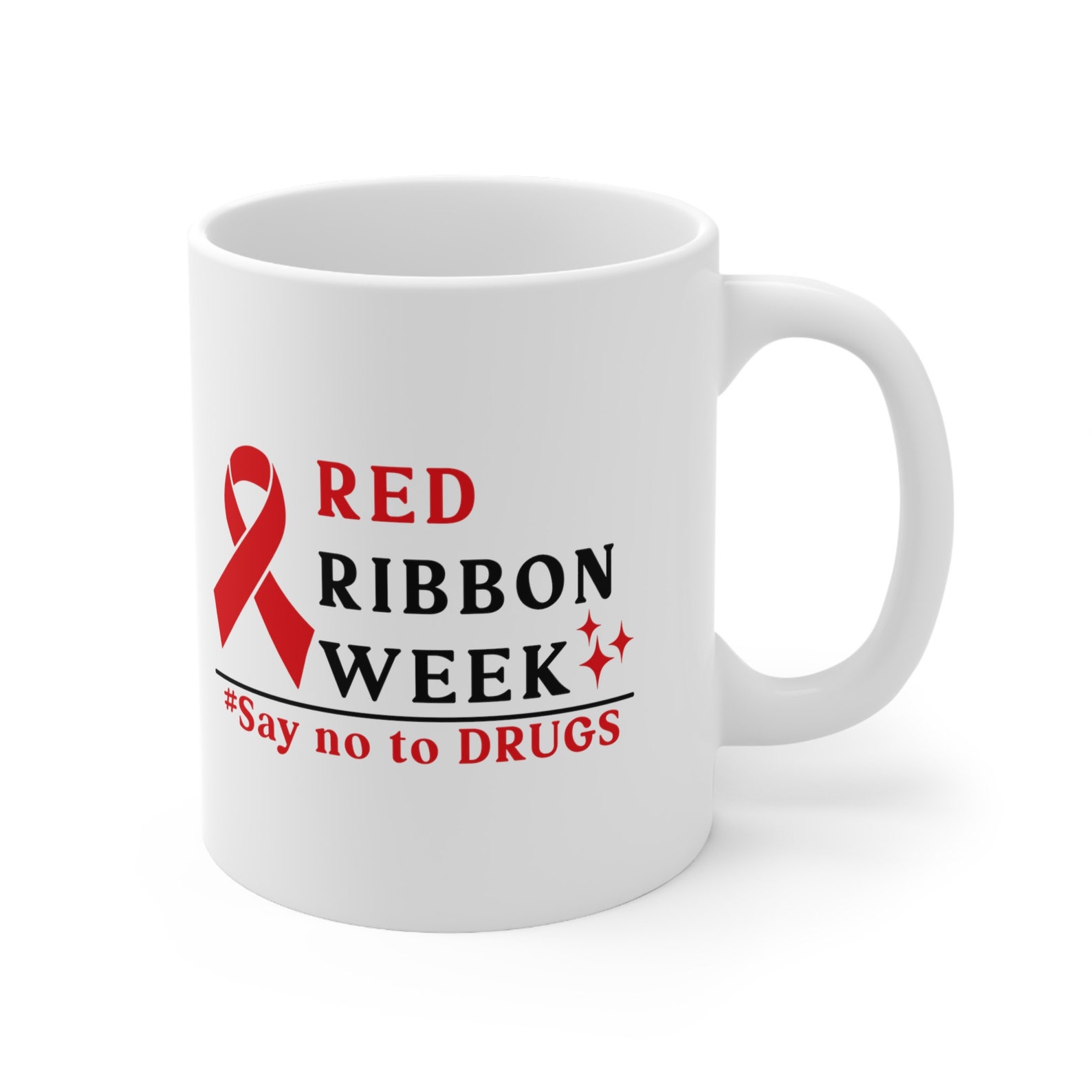Red Ribbon Week Svg With Say No to Drugs Quote, Digital Download Drug ...