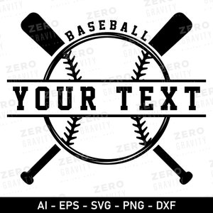 Custom Baseball SVG, Baseball SVG With Name, Printable Baseball Name ...