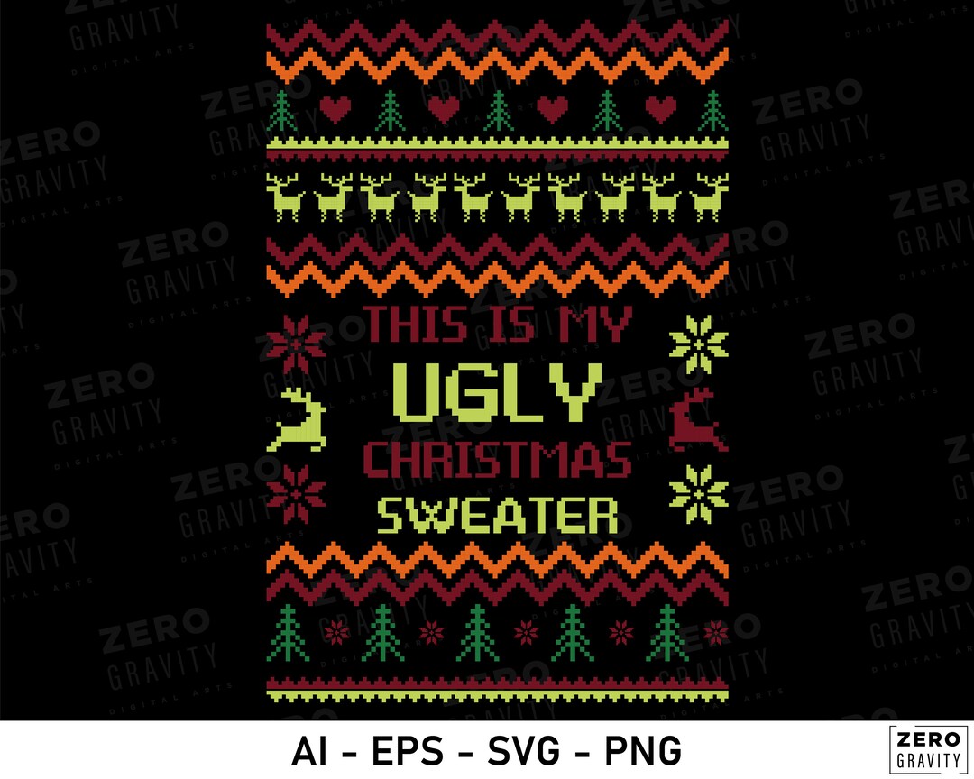 This is My Ugly Sweater Christmas Svg Christmas Ugly Sweater - Etsy