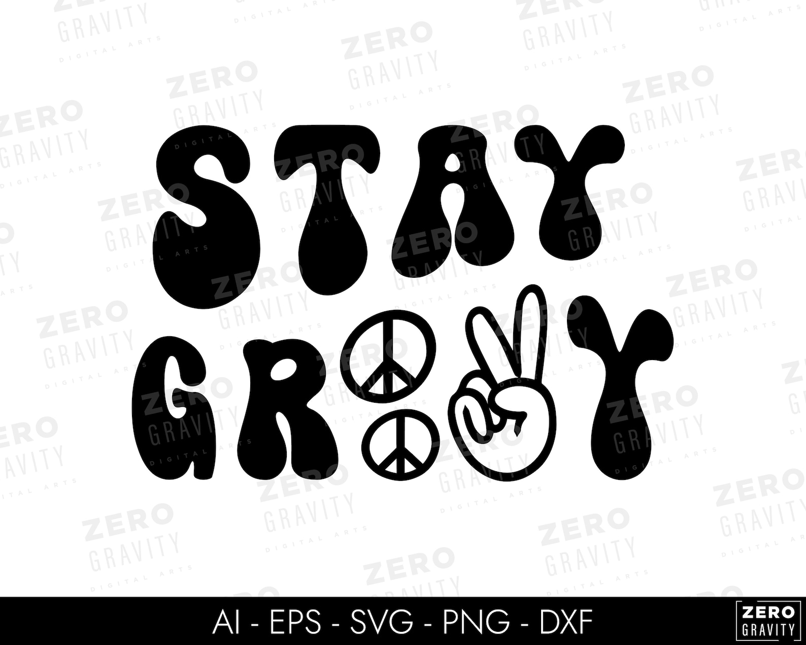 Stay Groovy SVG PNG: Retro Design Files (digital Download) - Etsy