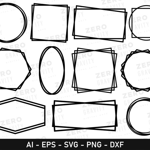 Rectangle Frame Svg - Etsy