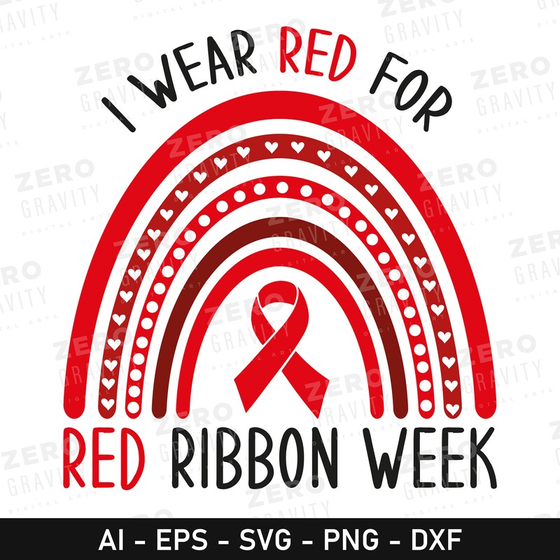 Red Ribbon Week Poster - Etsy
