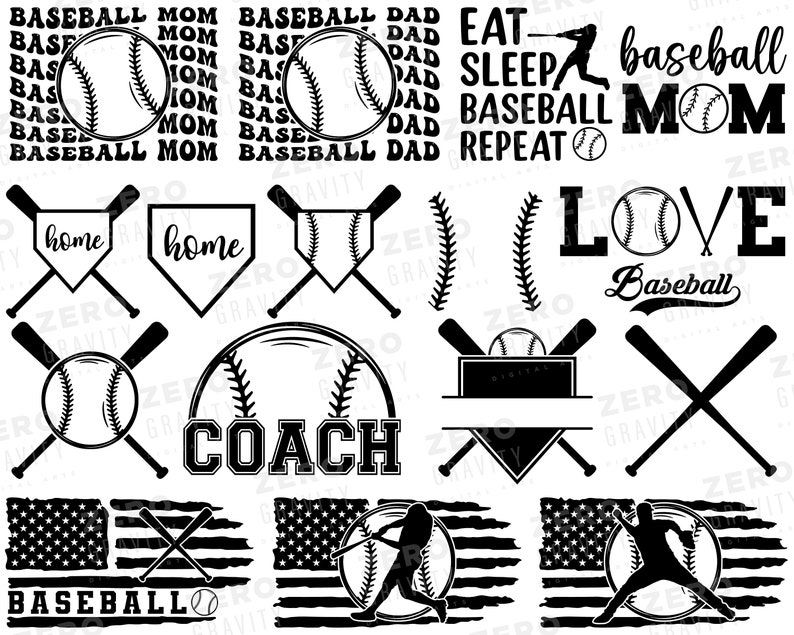 Baseball Svg Bundle, Baseball Mom Svg Cut File, Baseball Png, Baseball ...