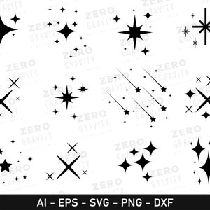 Sparkle Svg Bundle, Digital Spark Files for Cricut, Sparkle Clipart ...